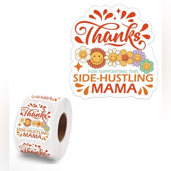 Office | 10 Side Hustle Mama Thank You Stickers | Poshmark